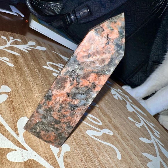 Art | Red Larvikite Crystal Tower | Poshmark